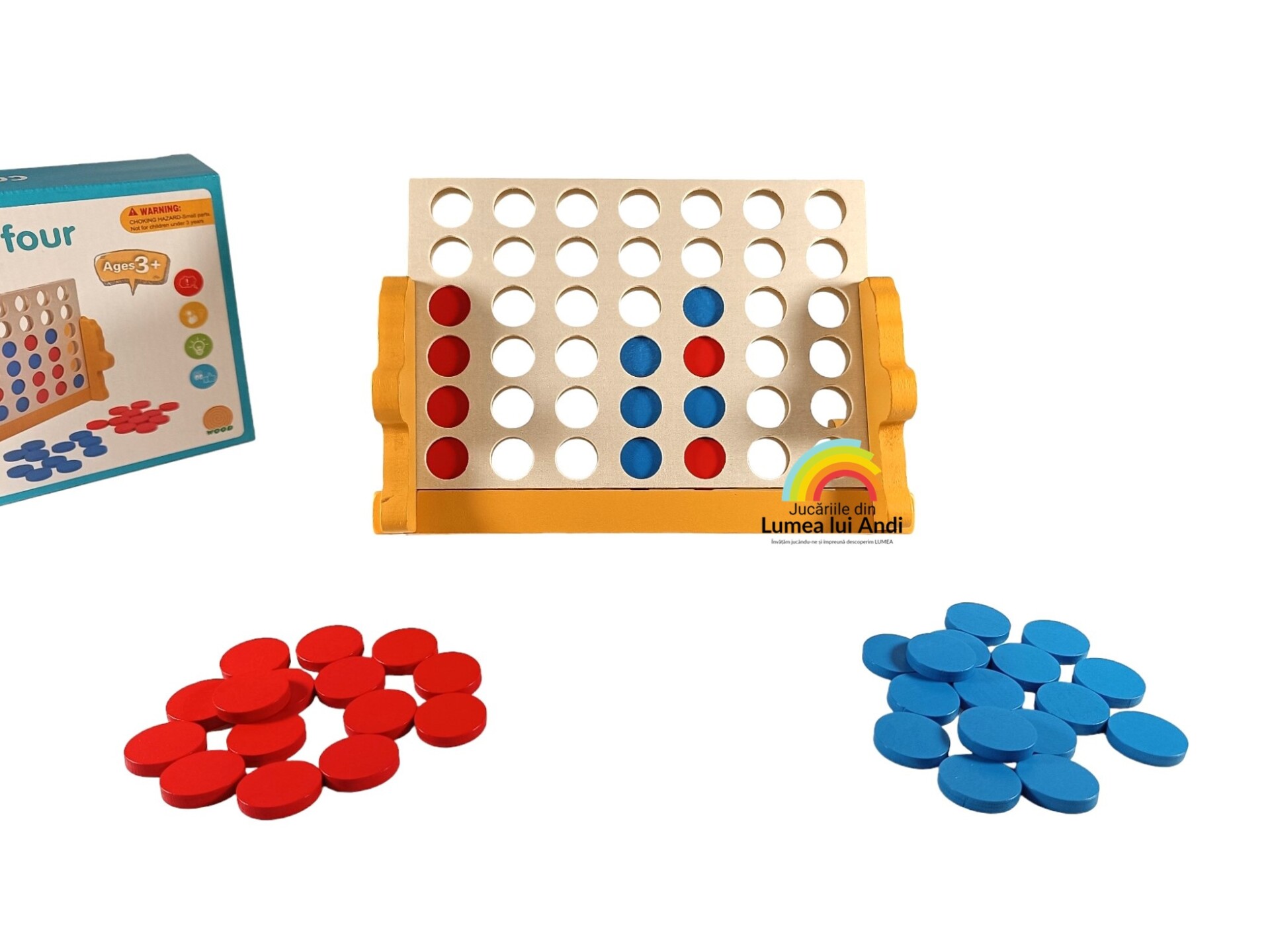 Joc de logică 4 în linie cu dinozauri, Connect Four - Lumea lui Andi