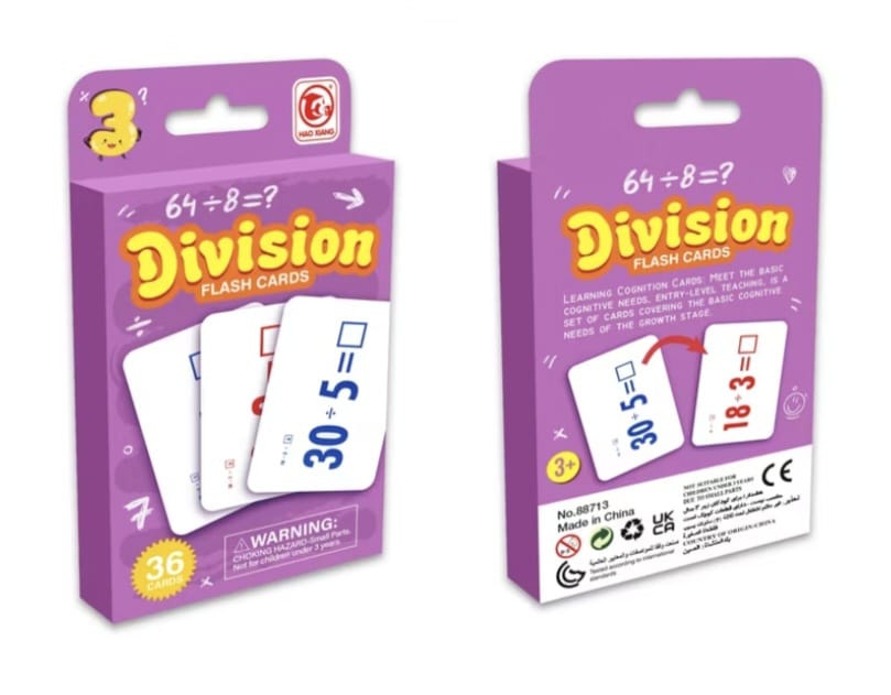 Carduri cognitive cu Împărțirea– set 36 de carduri - Lumea lui Andi